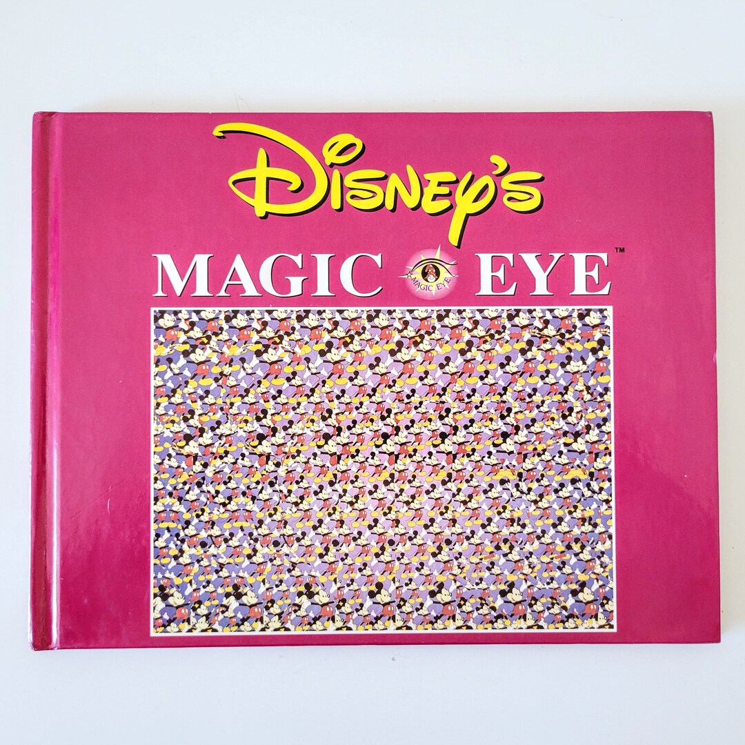 Disneys Magic Eye 3D Illusions 1994 Vintage Hardcover Childrens Book ...