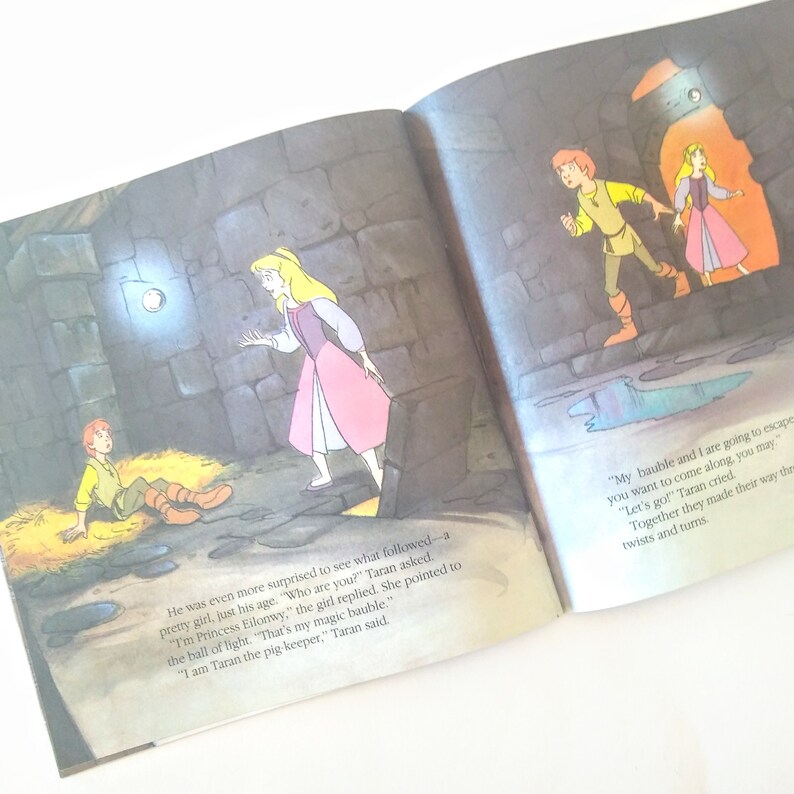 The Black Cauldron Tarans Magic Sword Softcover Vintage 1985 - Etsy