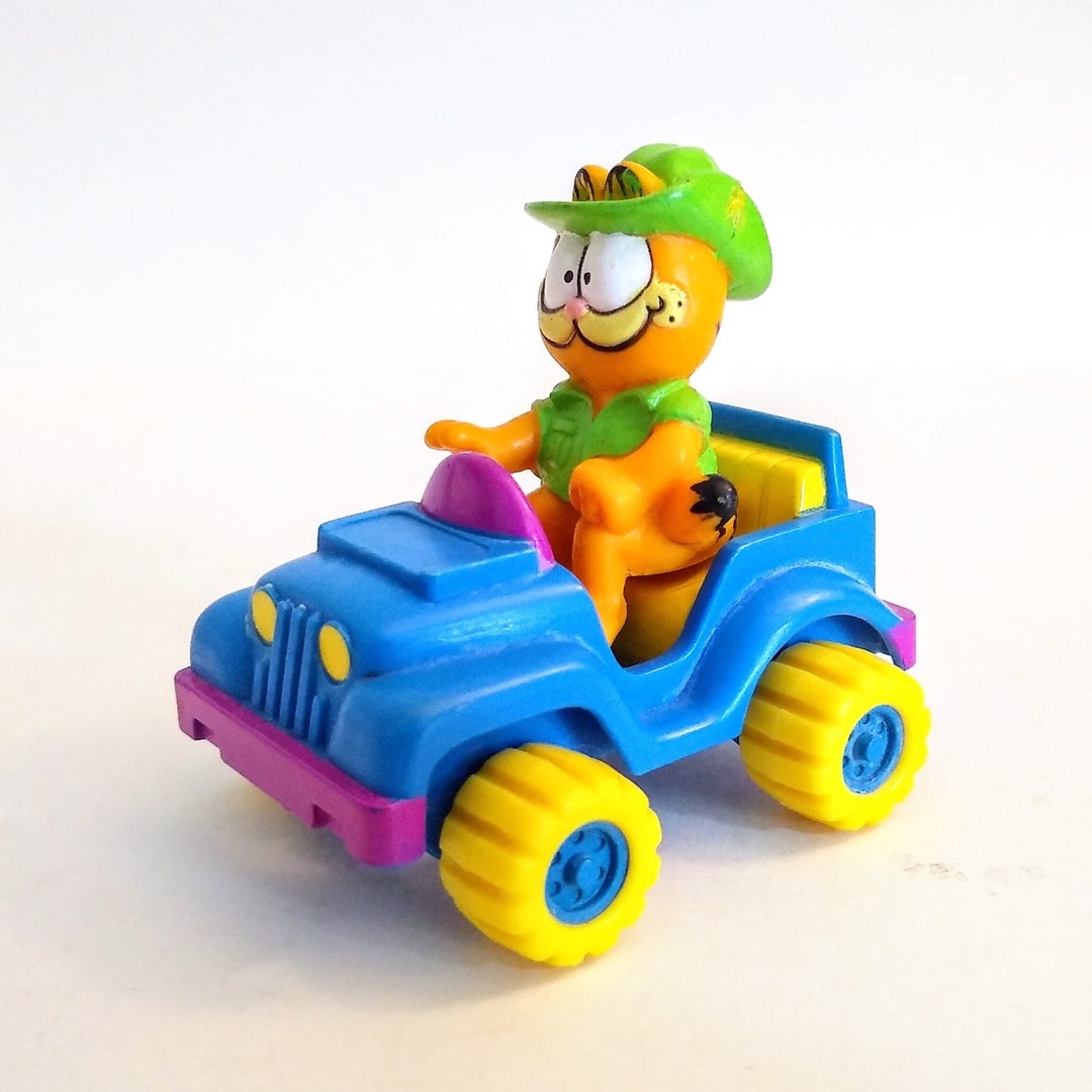 Garfield in Blue Car 1989 Vintage Mcdonalds Happy Meal Toy - Etsy