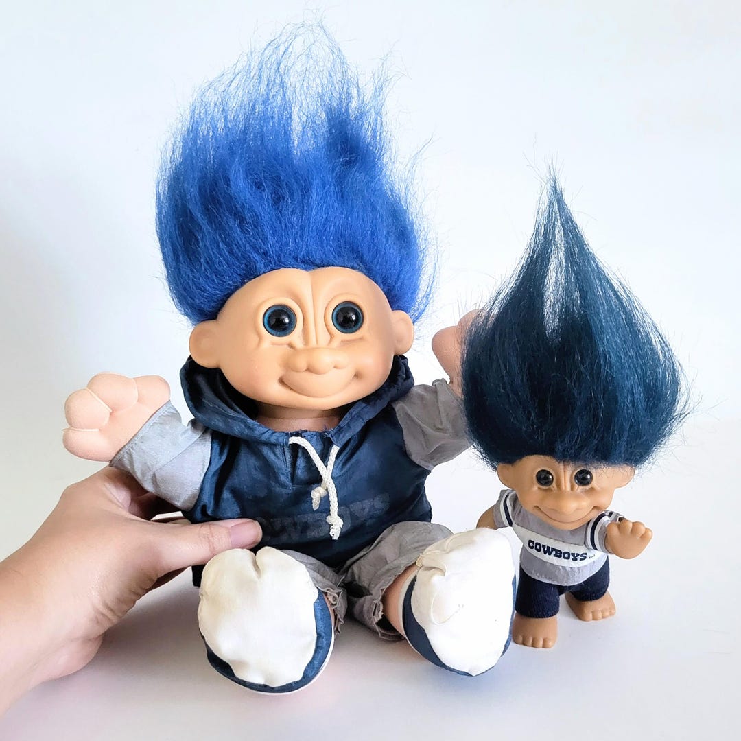 Vintage Dallas Cowboys Russ Troll Dolls, Set of 2 - Etsy