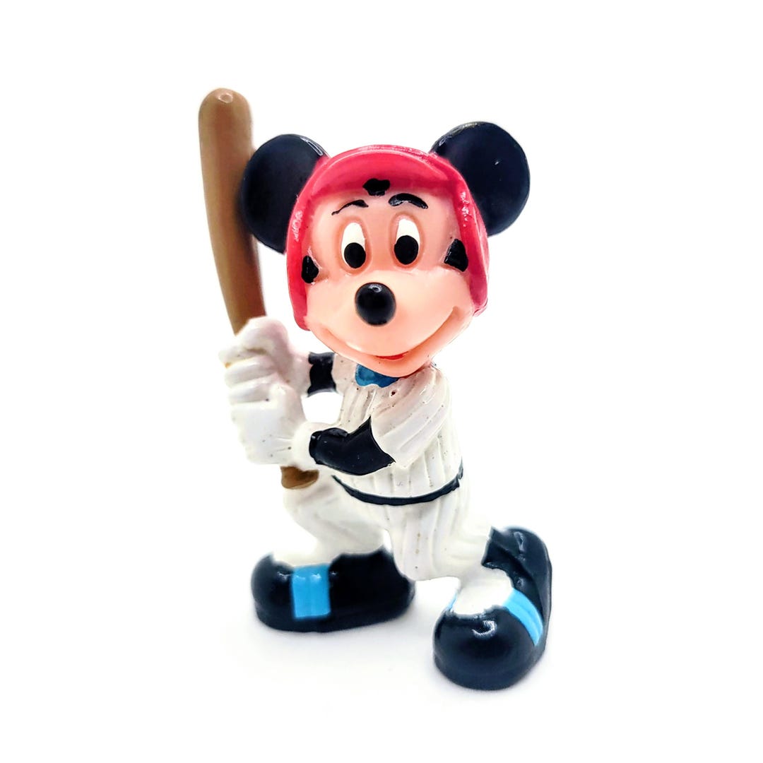 Vintage Mickey Mouse Baseball Player PVC Figure Toy - Etsy