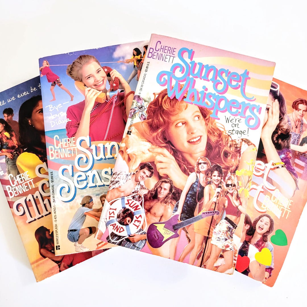 Sunset Island Series by Cherie Bennett Paperback Book Lot of 4, Vintage ...