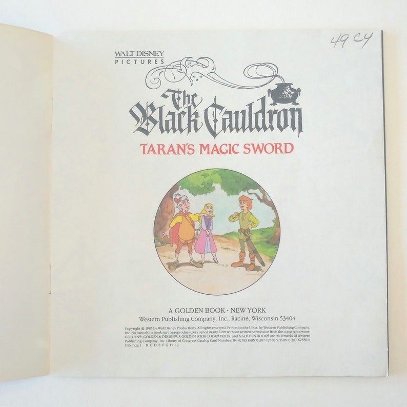 The Black Cauldron Tarans Magic Sword Softcover Vintage 1985 - Etsy