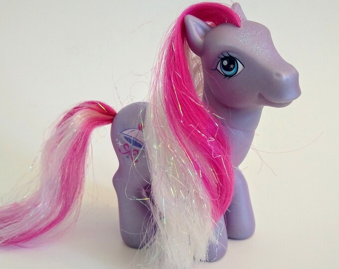 G3 My Little Pony Pretty Parasol, Vintage MLP, Purple Pony Pink Silver ...