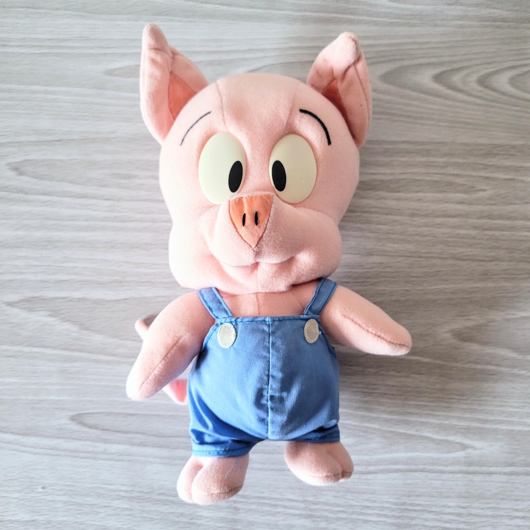 Vintage Tiny Toon Adventures Hamton Pig Plush Toy Stuffed Animal ...