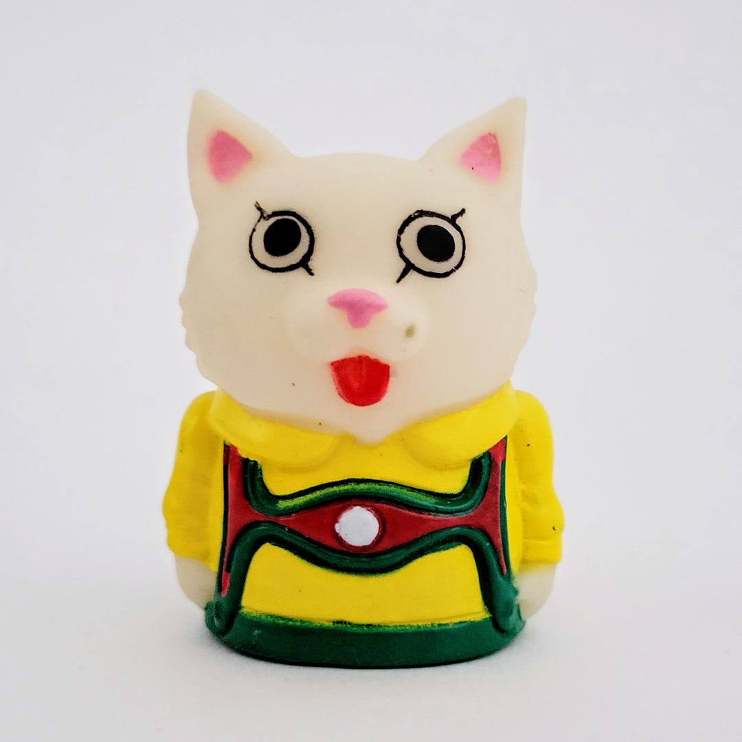 Vintage Richard Scarry Huckle Cat Finger Puppet Rubber Toy Figure 1993 ...