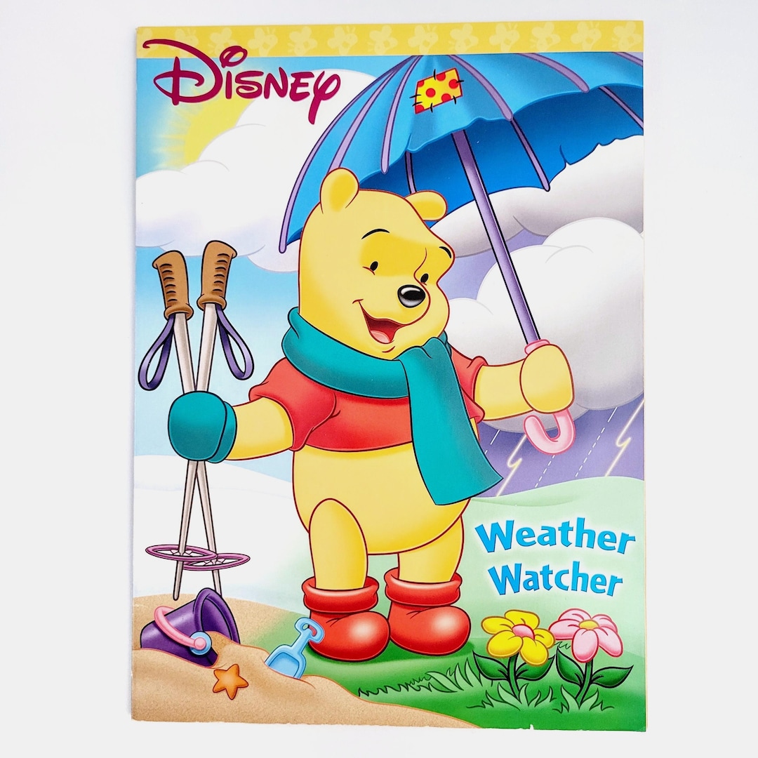 Vintage Disney Winnie the Pooh Weather Watcher Coloring Book UNUSED ...