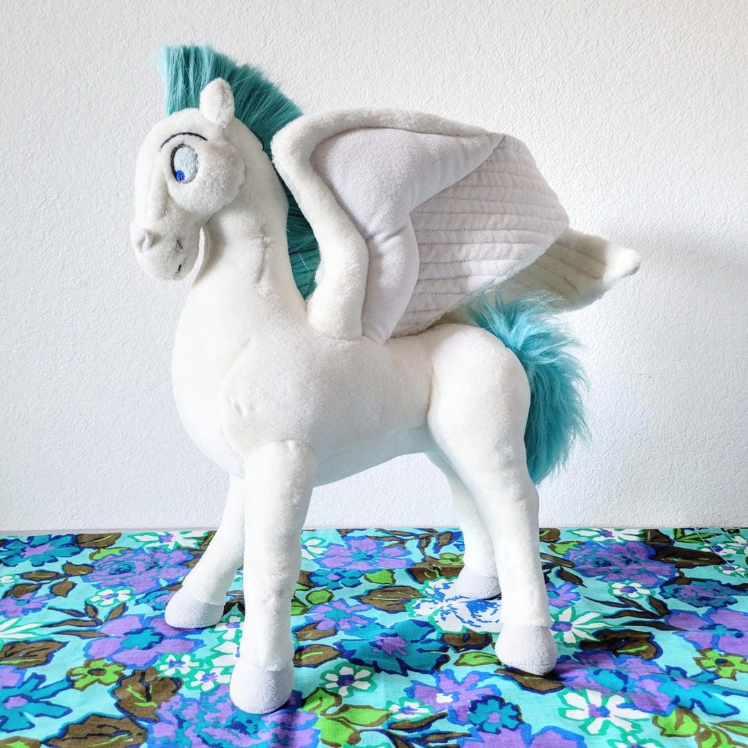 Vintage Hercules Pegasus Large 17" Plush Toy Stuffed Animal With ...
