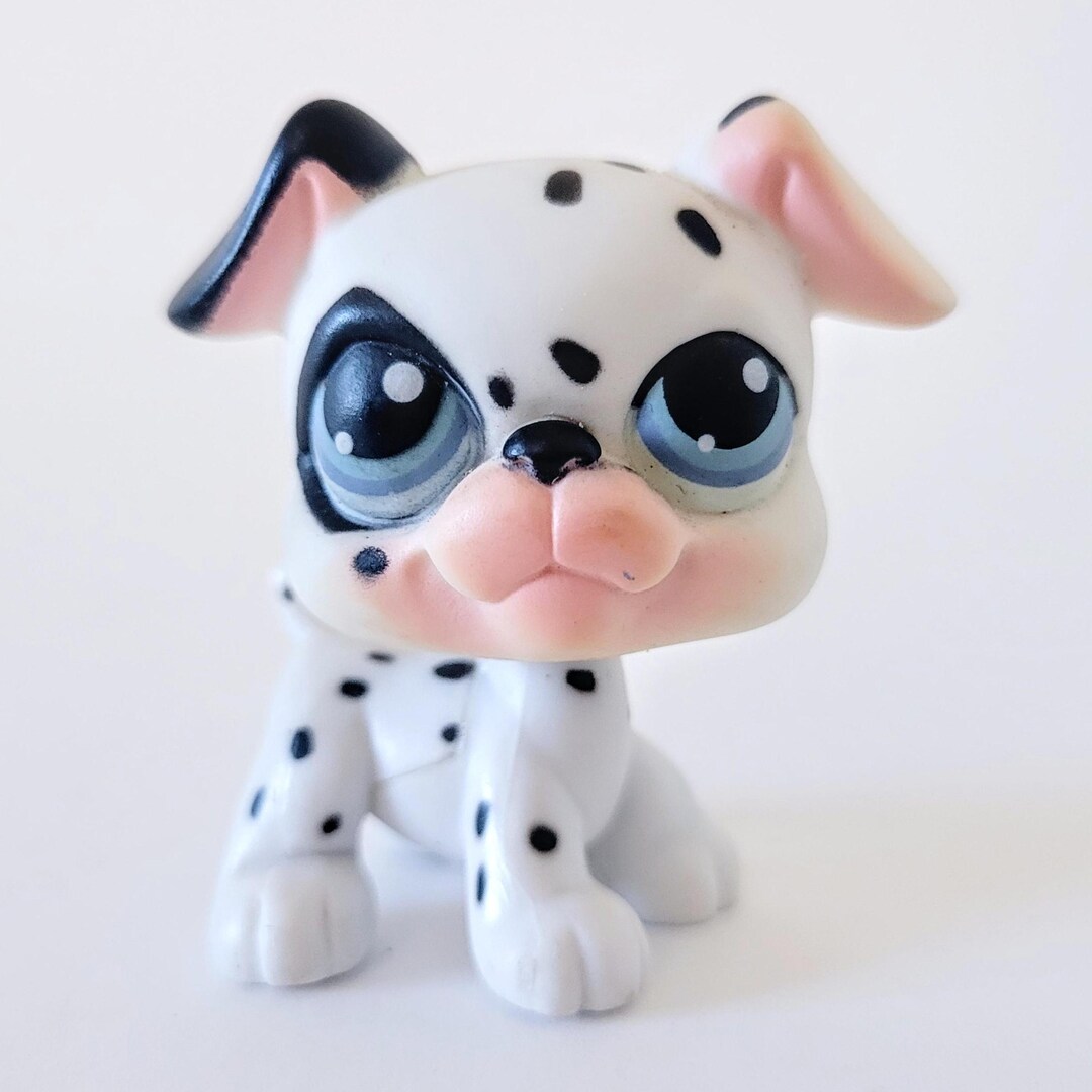 LPS Dalmatian 44 Black and White Dalmatian Puppy Dog, Hasbro Littlest ...