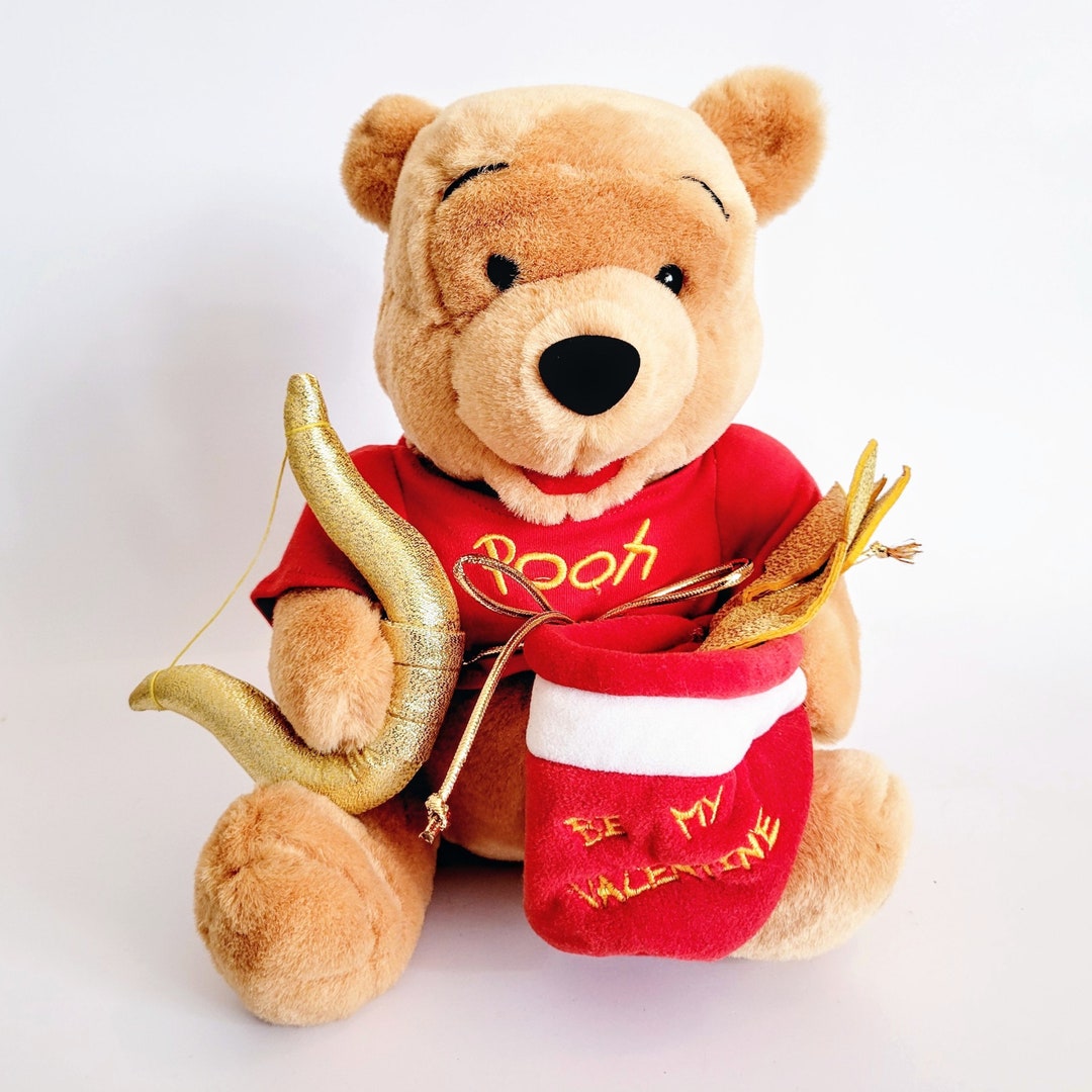 Disney Winnie the Pooh Valentines Day Cupid Bear Plush Toy Stuffed ...