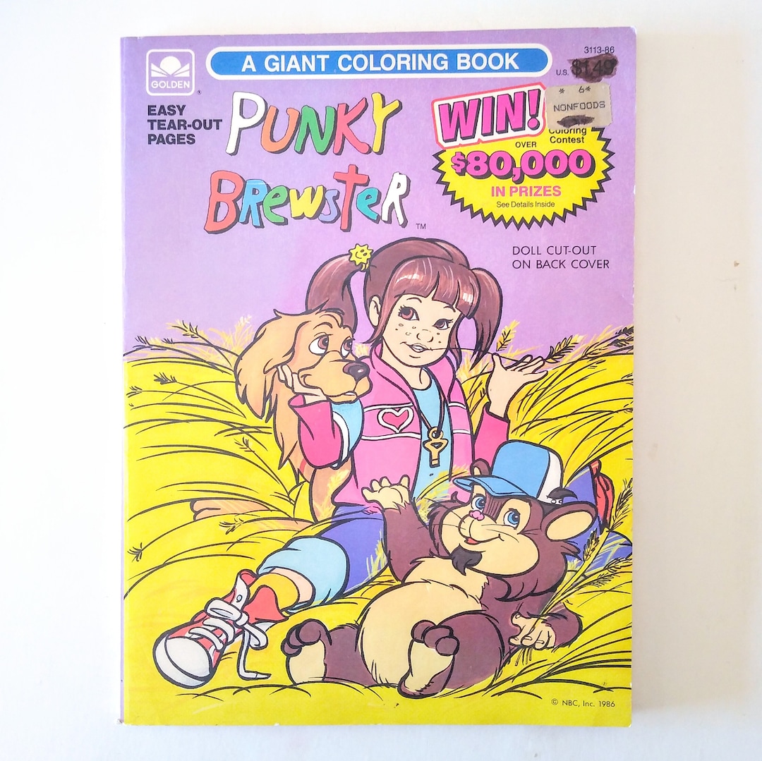 Punky Brewster Coloring Book Vintage 1986 Golden Books Giant Coloring ...