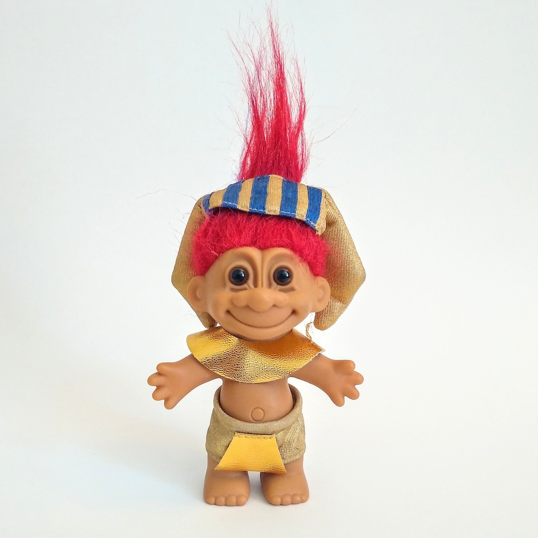 Vintage Russ Troll Doll Egyptian King Tut Pharaoh Troll Red - Etsy