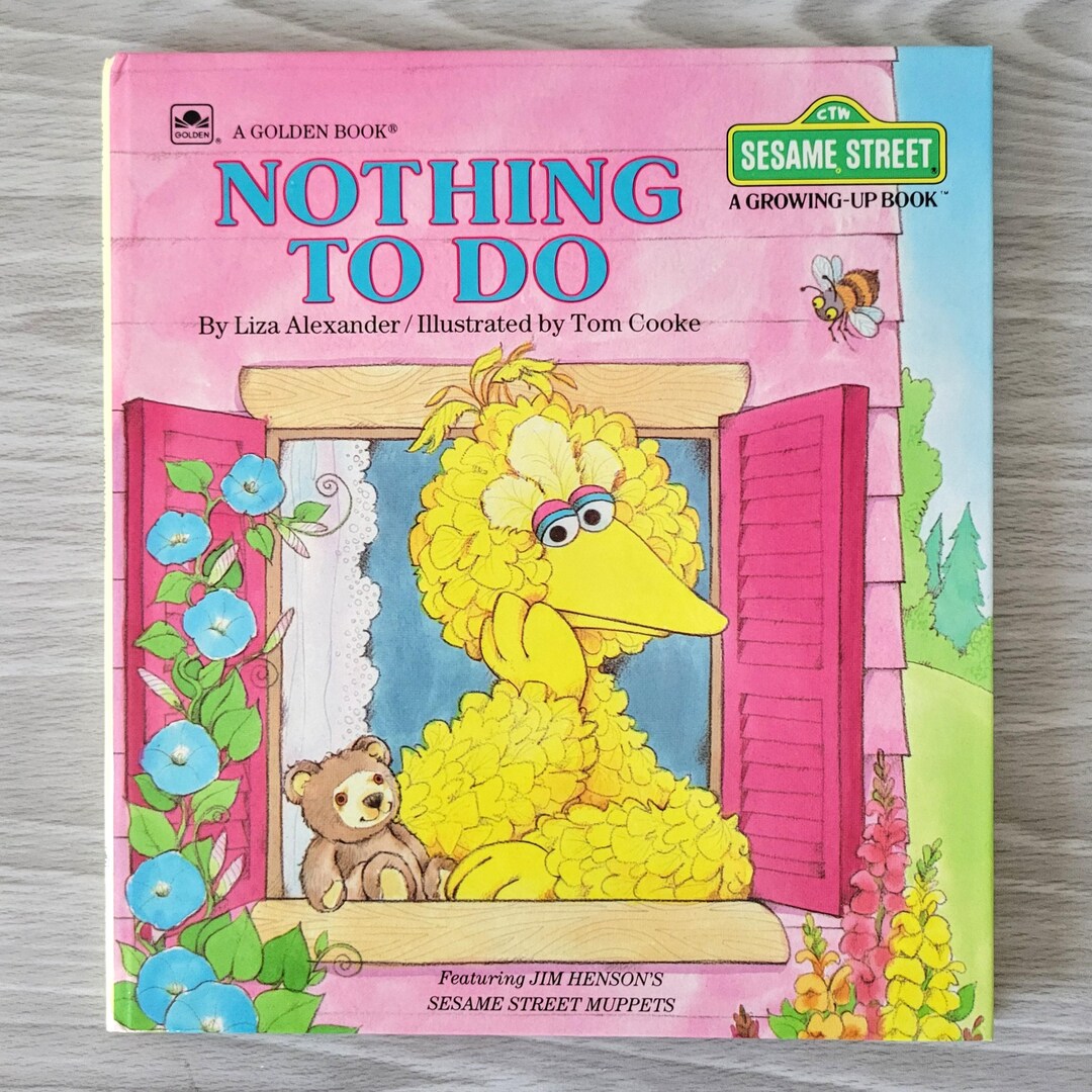 Sesame Street Nothing to Do 1988 Vintage Hardcover Childrens Picture ...