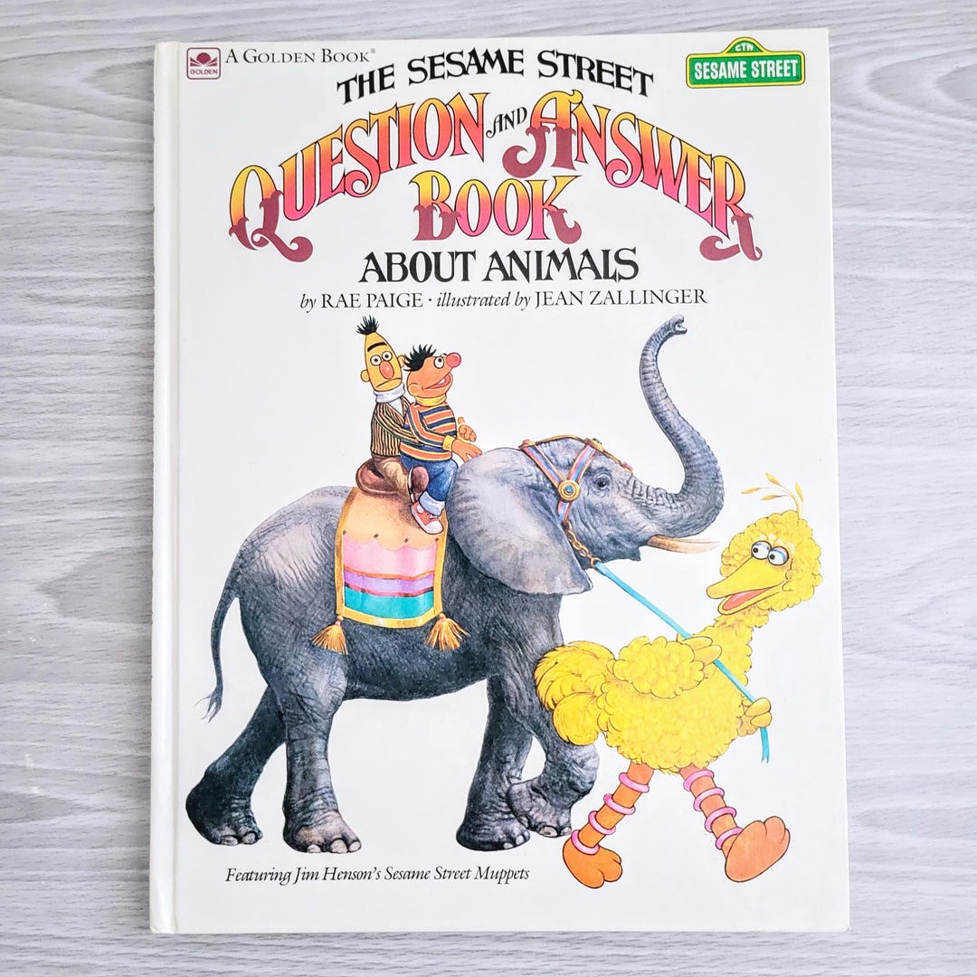 Sesame Street Question and Answer Book About Animals 1983 Vintage ...
