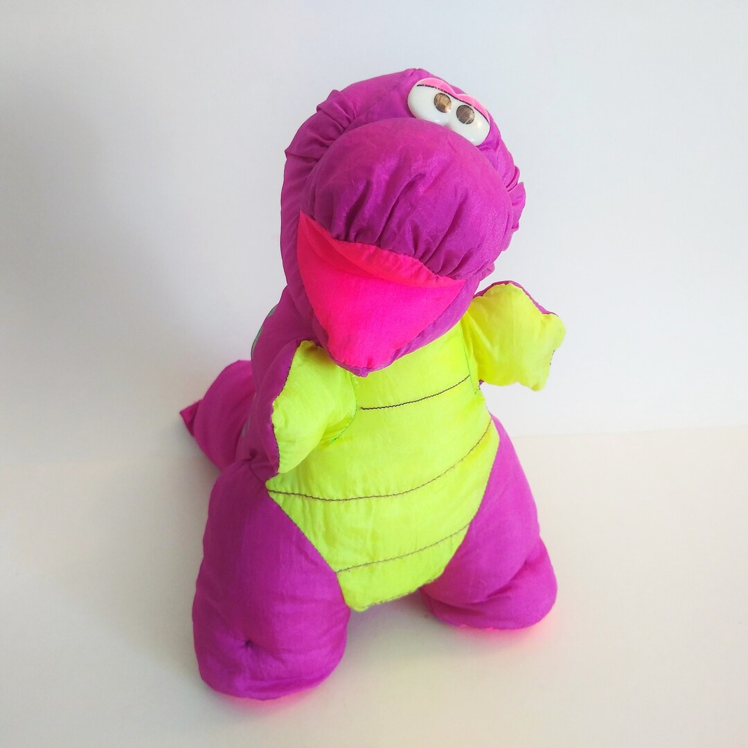 Fisher Price Dino Roars Puffalump Dinosaur Purple T Rex Vintage 1993 ...