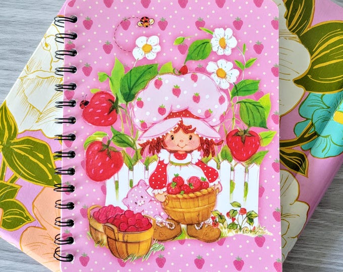 Strawberry Shortcake Vintage Inspired Spiral Bound Notebook With Tabs ...