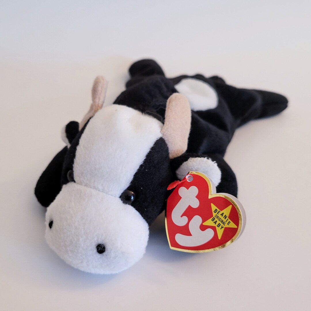 TY Beanie Babies Daisy the Cow 8" Bean Bag Plush Toy Stuffed Animal ...
