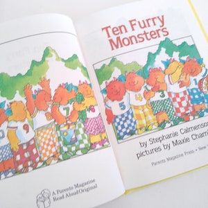 Ten Furry Monsters by Stephanie Calmenson 1984 Vintage Hardcover ...