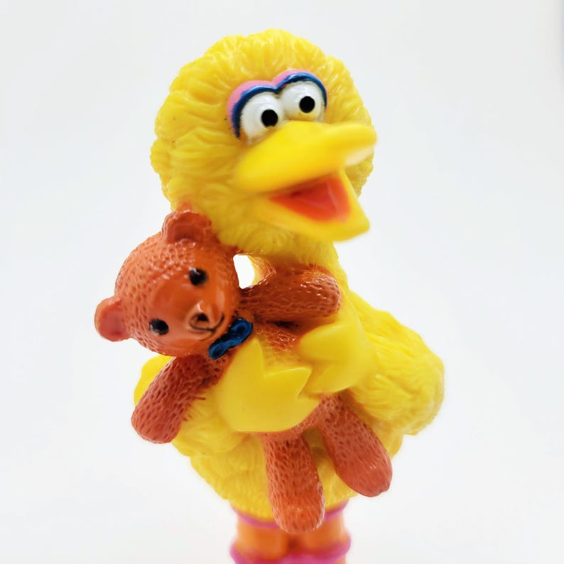 Sesame Street Big Bird With Teddy Bear TYCO PVC Figure Toy - Etsy