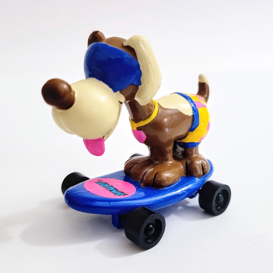 Peyo Smurfs Dog Surfboard Skateboard Toy, Vintage 1996 Hardees Kids ...