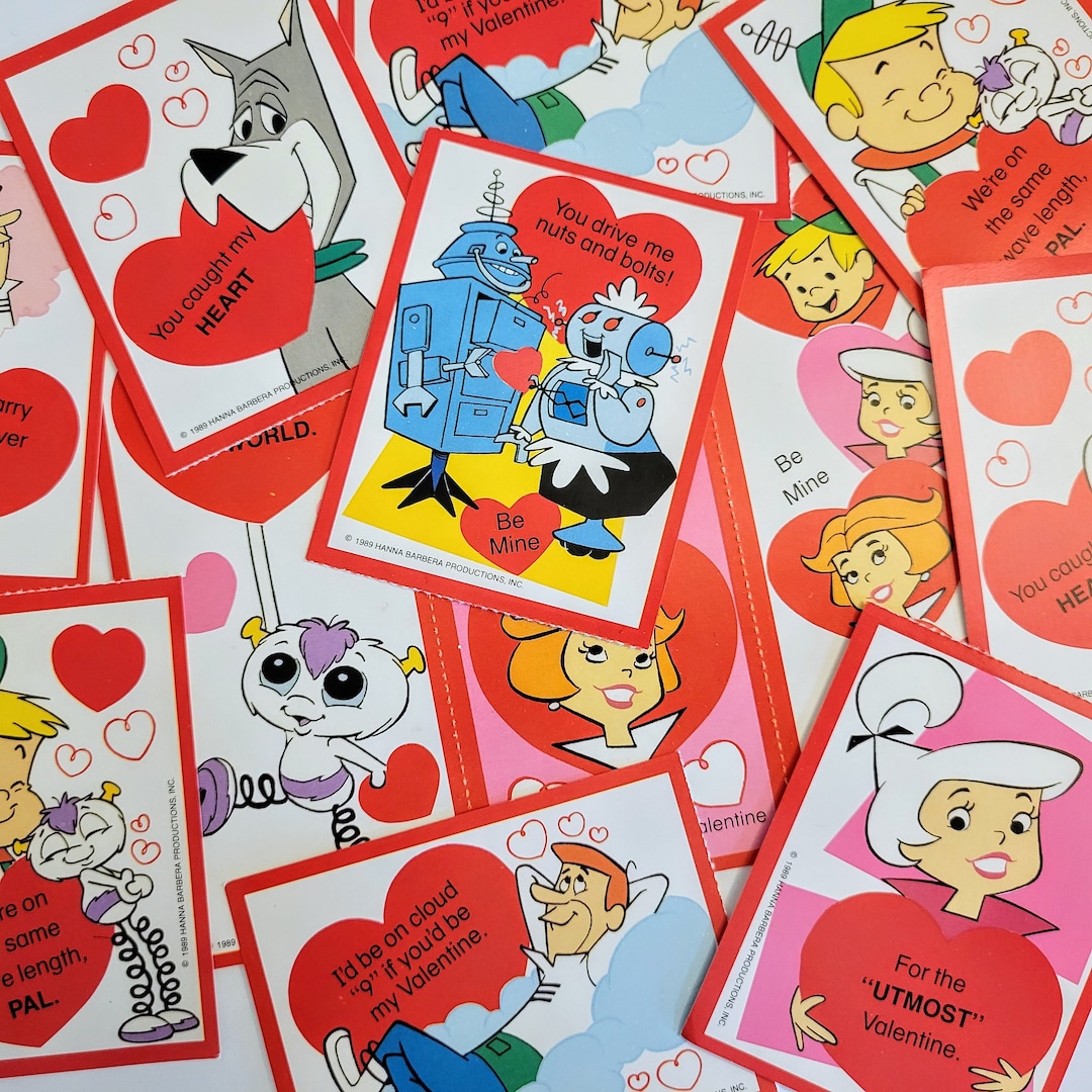 Vintage Jetsons Valentines Cards, Set of 8 Cards and Envelopes, Vintage ...
