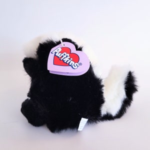 Puffkins Odie the Skunk Mini Plush Toy With Tags, Vintage 90s Swibco ...
