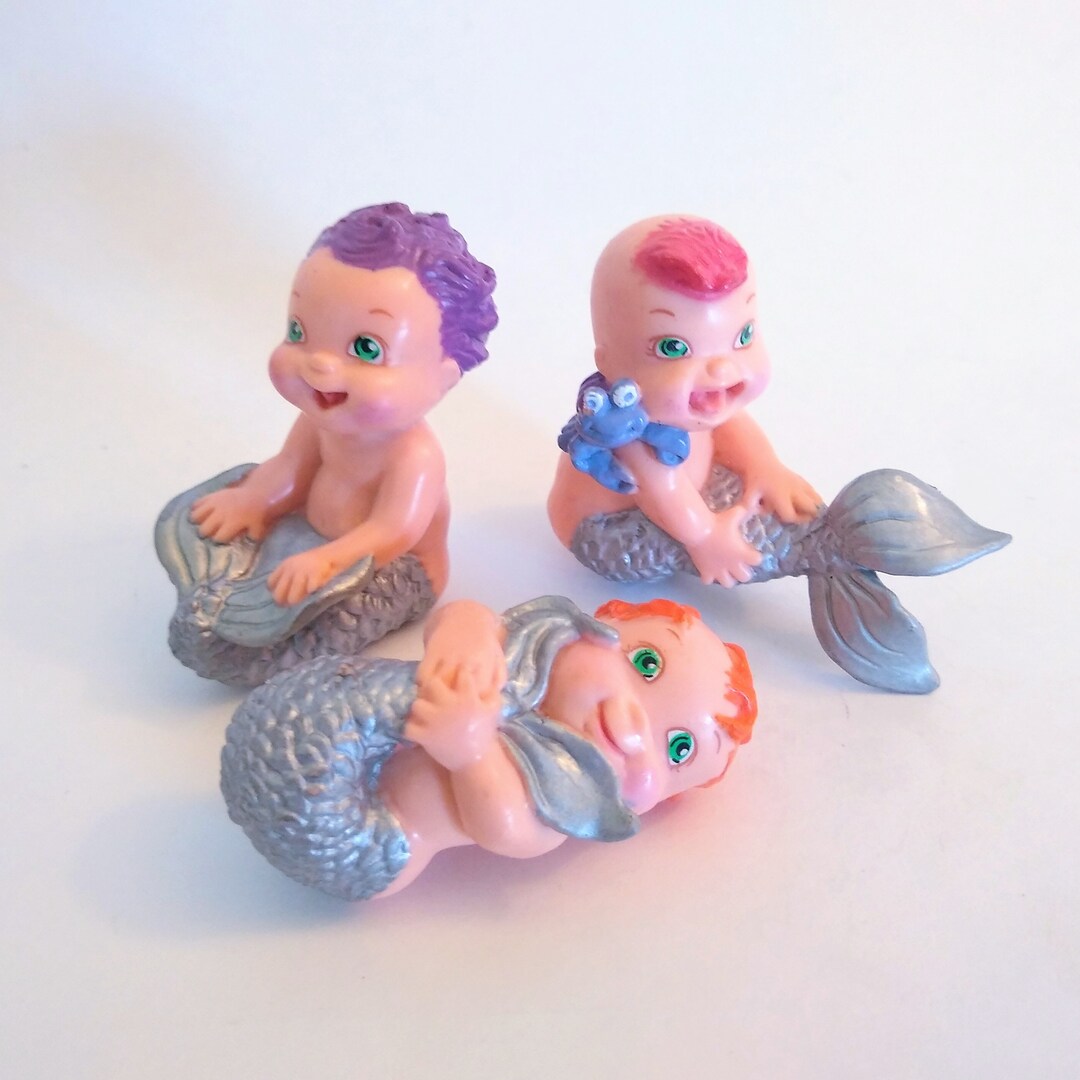 Galoob Merbabies Lot of 3, Mermaid Magic Diaper Babies, Vintage 90s ...
