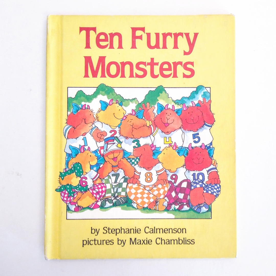 Ten Furry Monsters by Stephanie Calmenson 1984 Vintage Hardcover ...