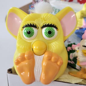Vintage 90s Toys Goodie Box With TY Beanie Babies Furby Barbie Happy ...