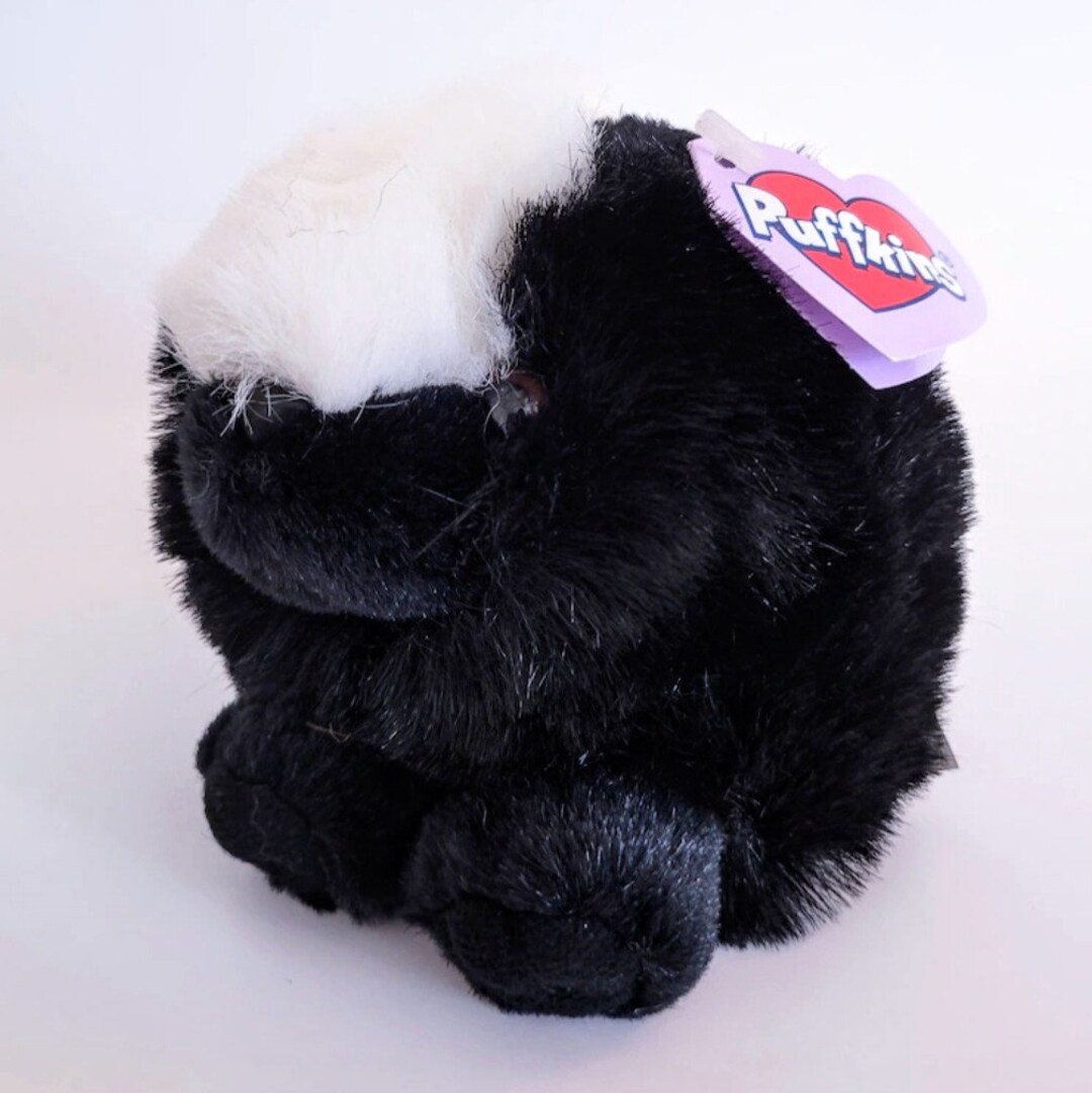 Puffkins Odie the Skunk Mini Plush Toy With Tags, Vintage 90s Swibco ...