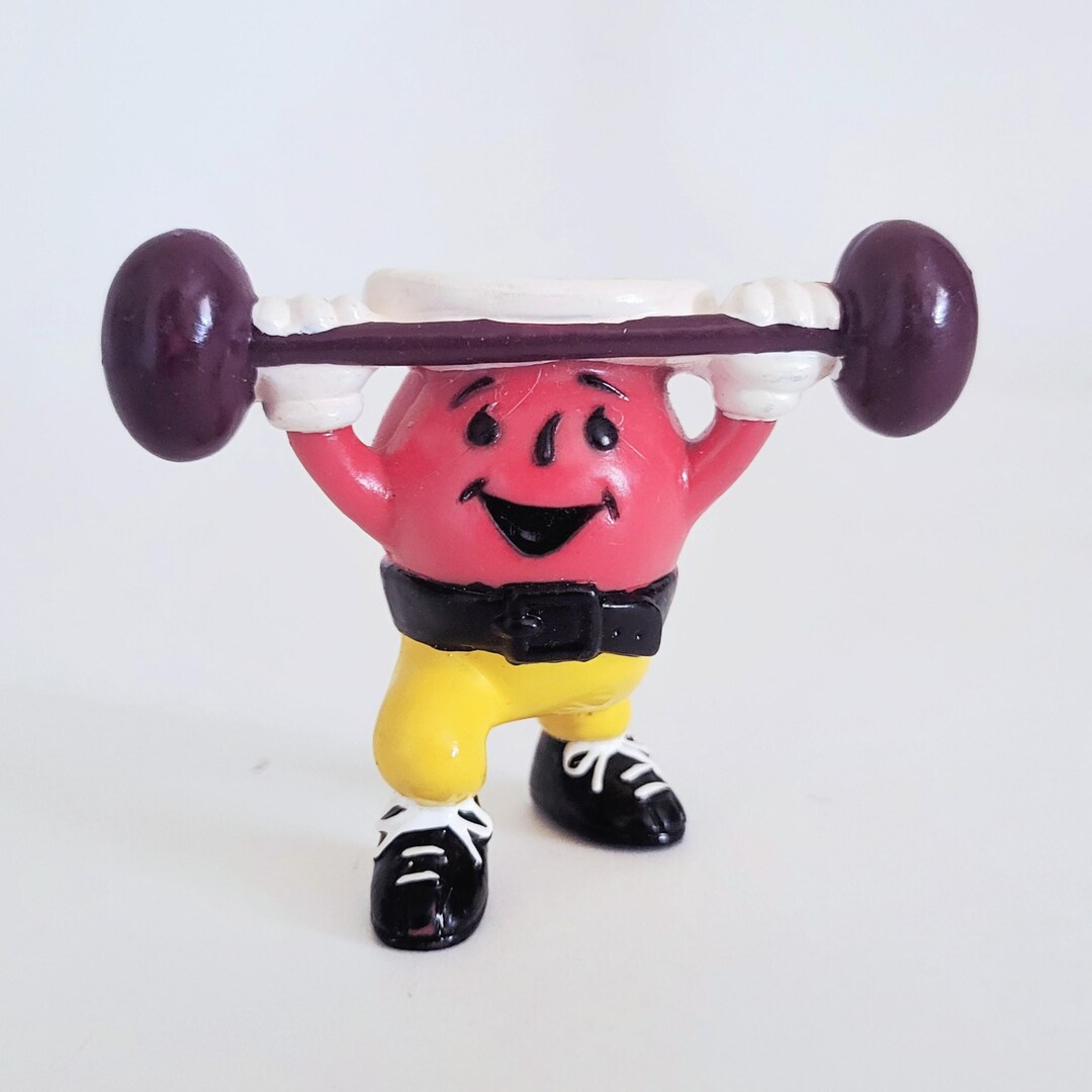 Kool Aid Man Lifting Weights Barbell PVC Figure Toy Vintage 90s - Etsy