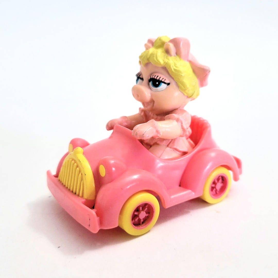 Muppet Babies Miss Piggy in Pink Car Vintage Mcdonalds Happy Meal Toy ...