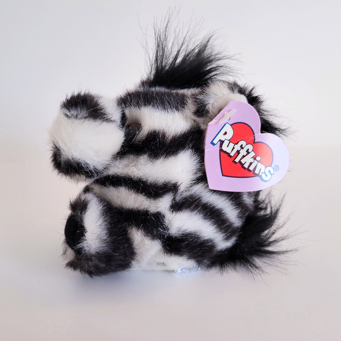 Puffkins Zack the Zebra Mini Plush Toy With Tags, Vintage 90s Swibco ...