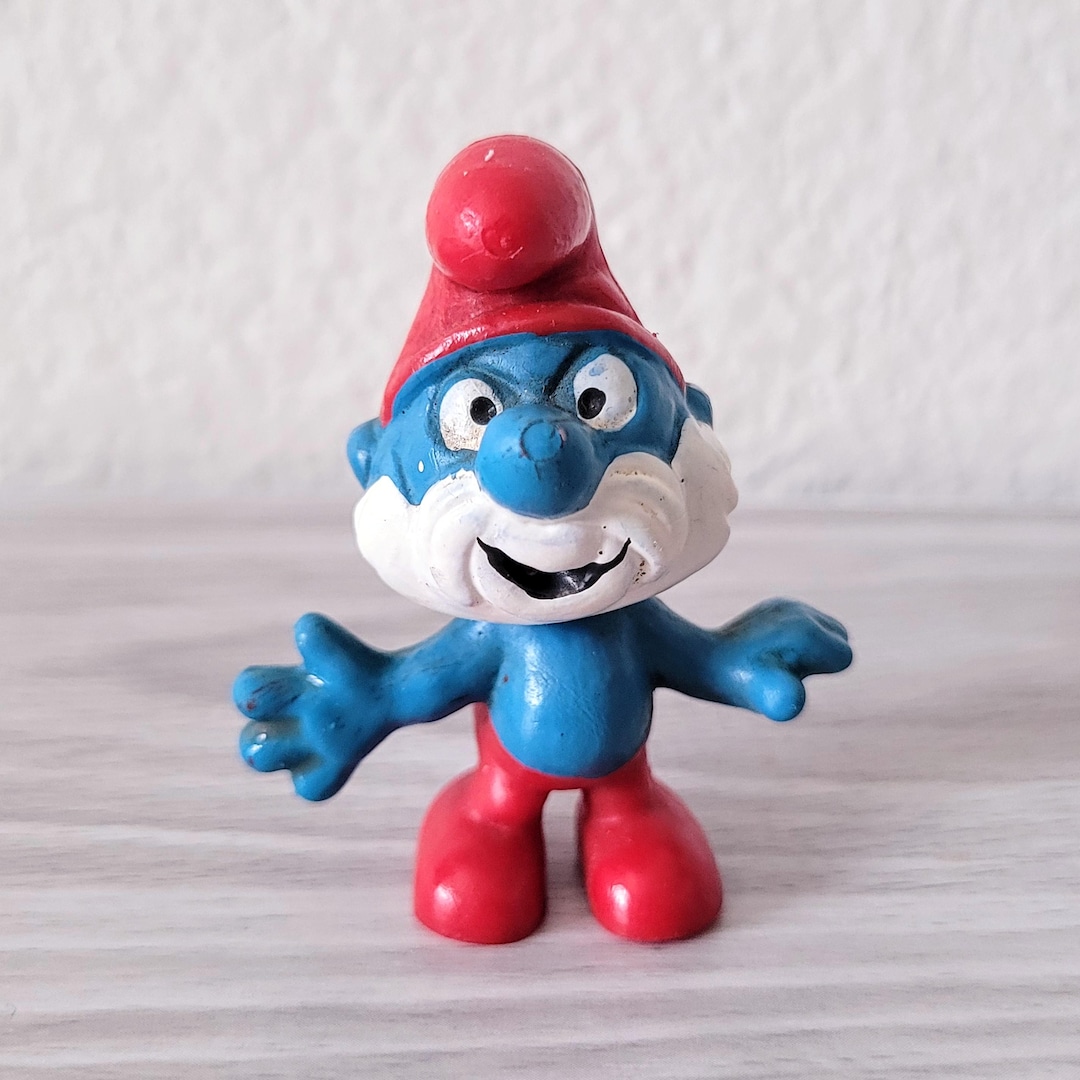Vintage Smurf PVC Figure Schleich Peyo #20001 Papa Smurf 1969 - Etsy