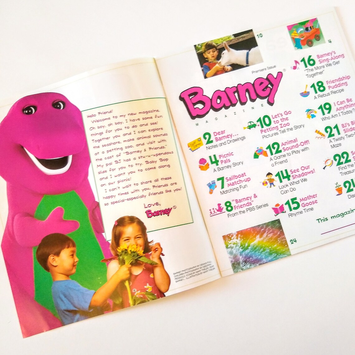 Barney Magazine Premiere Issue 1994 Vintage Barney - Etsy
