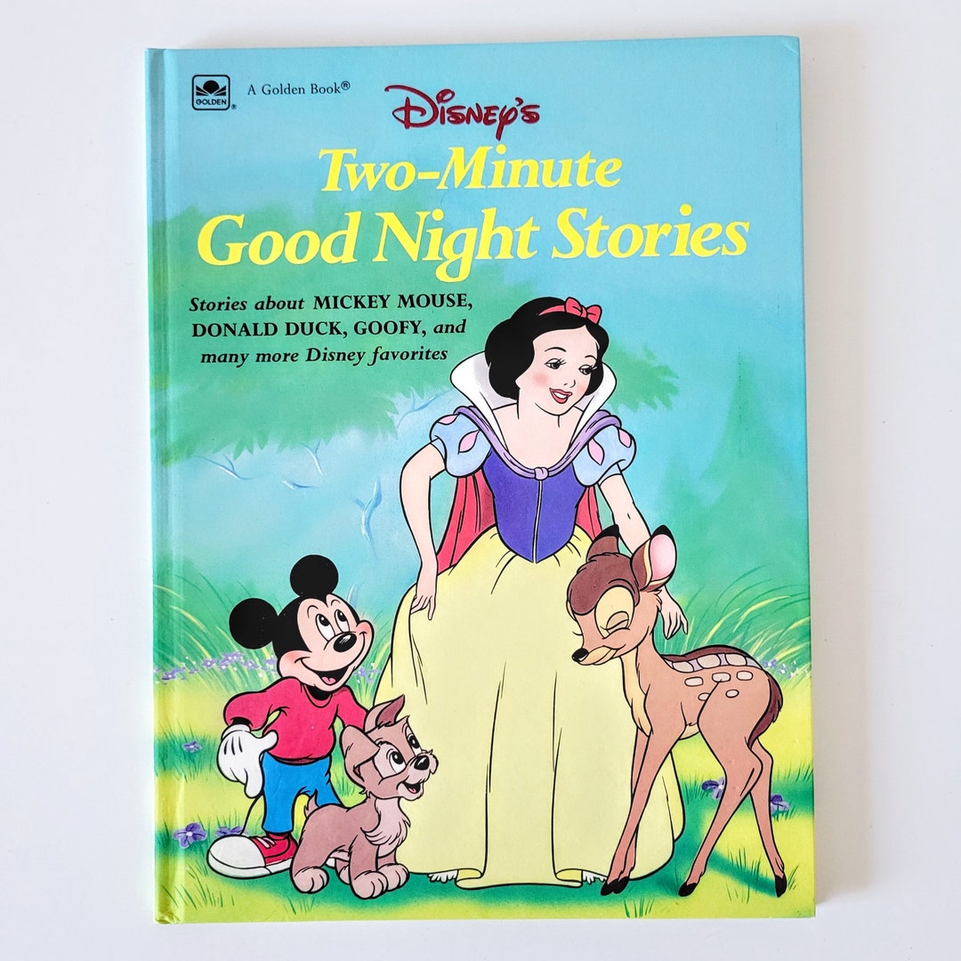 Disney Two Minute Good Night Stories 1988 Vintage Hardcover Childrens ...