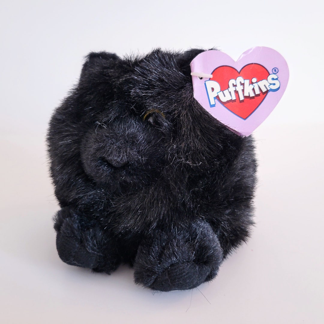 Puffkins Shadow the Black Cat Mini Plush Toy With Tags, Vintage 90s ...