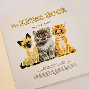 The Kitten Book by Jan Pfloog Golden Super Shape Book 1968 Vintage ...