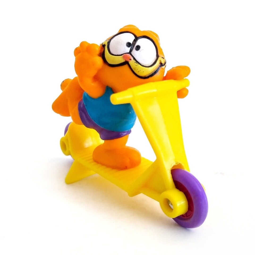 Garfield on Yellow Scooter Vintage 1989 Mcdonalds Happy Meal Toy - Etsy