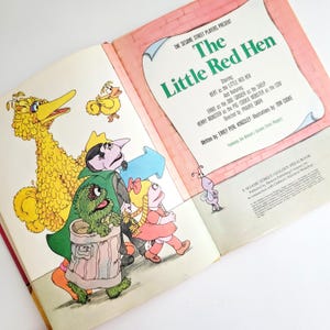 Sesame Street the Little Red Hen 1981 Vintage Hardcover Childrens Book ...