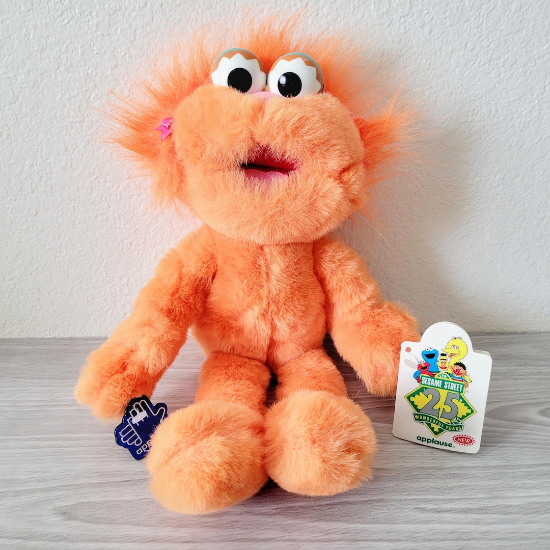 Vintage Sesame Street Zoe Plush Toy Orange Muppet Jim Henson by ...