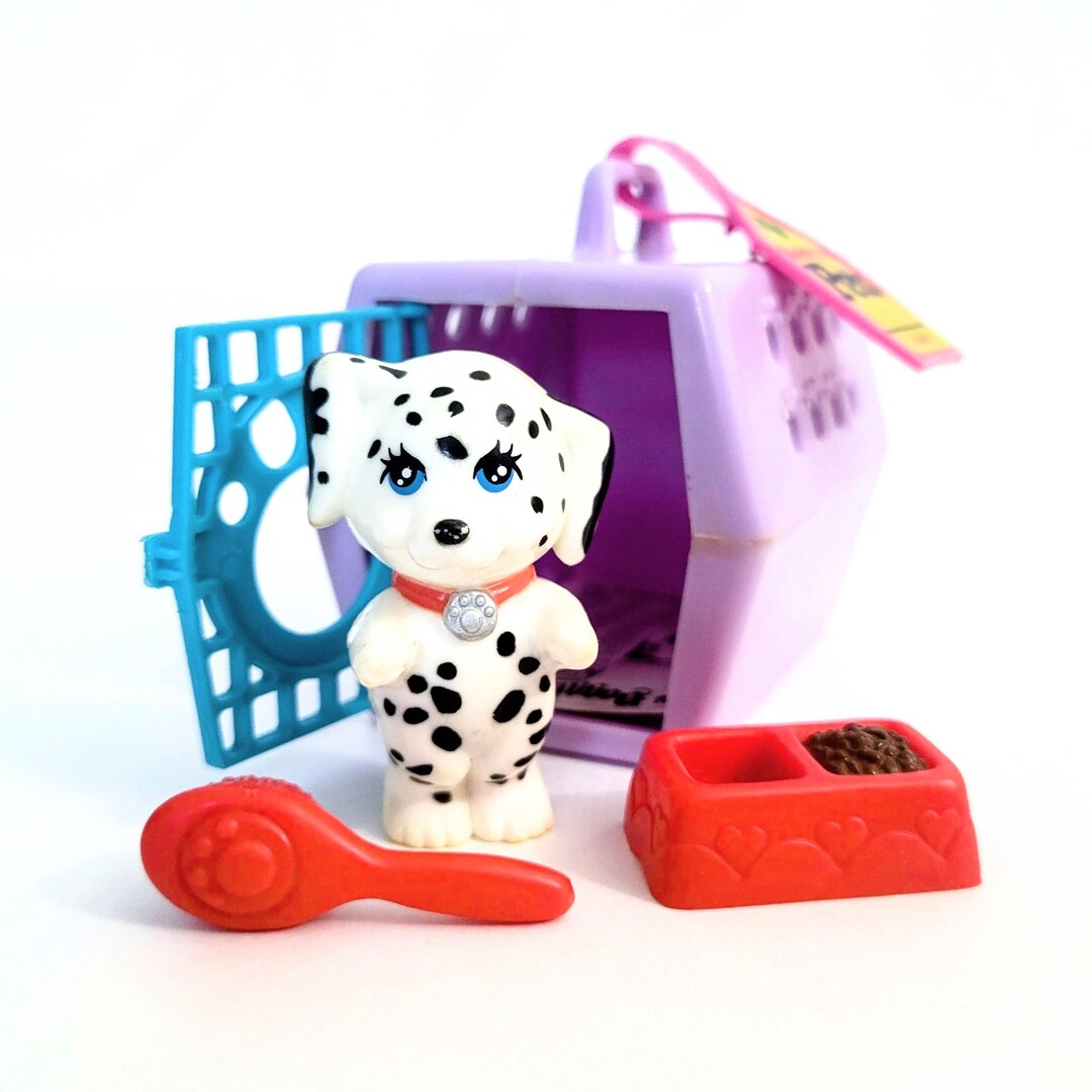 Kenner Littlest Pet Shop Happy Puppy Dalmatian With Purple Carrier ...