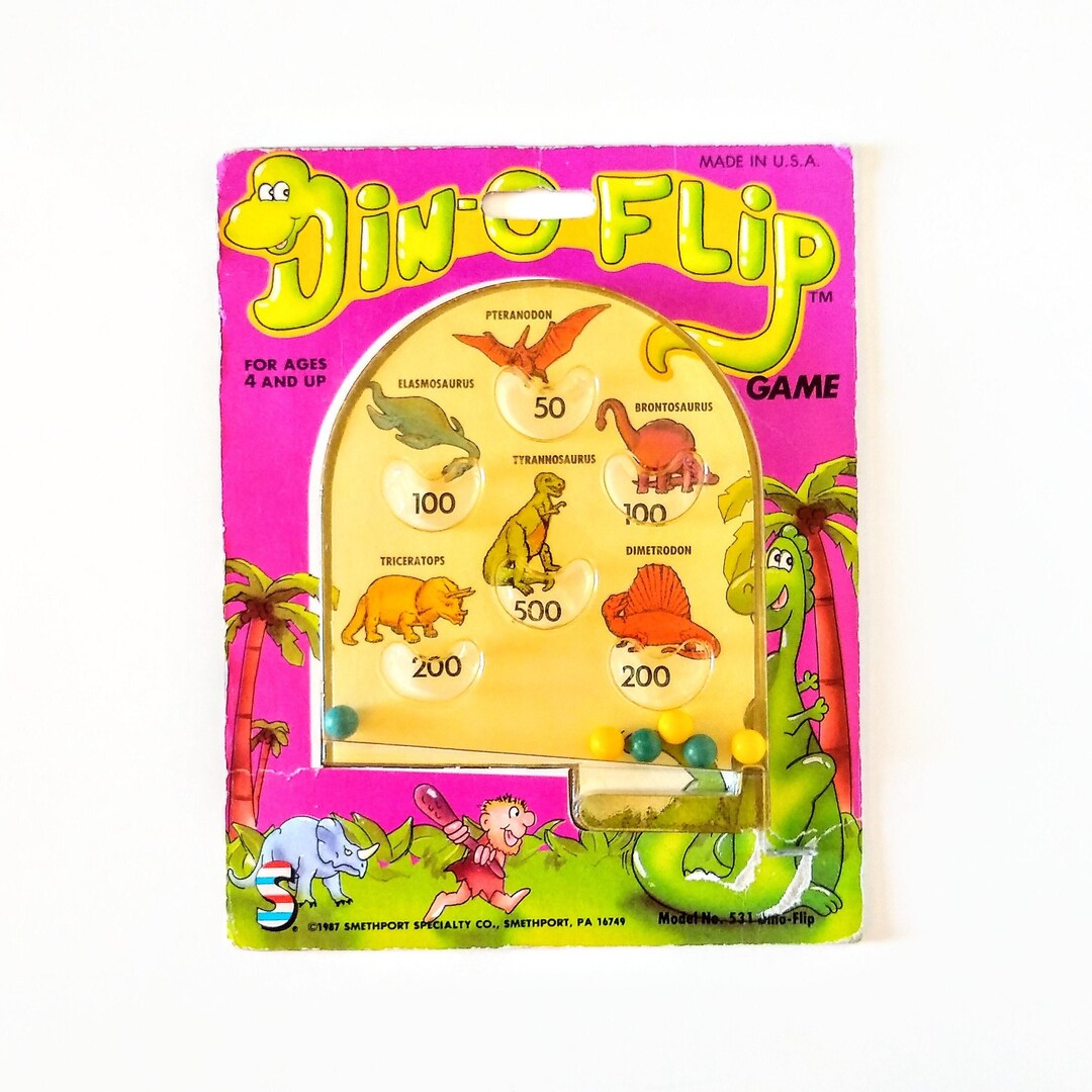 Dino Flip Vintage 1987 Handheld Pinball Game Vintage Toy - Etsy