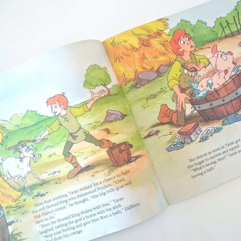 The Black Cauldron Tarans Magic Sword Softcover Vintage 1985 - Etsy