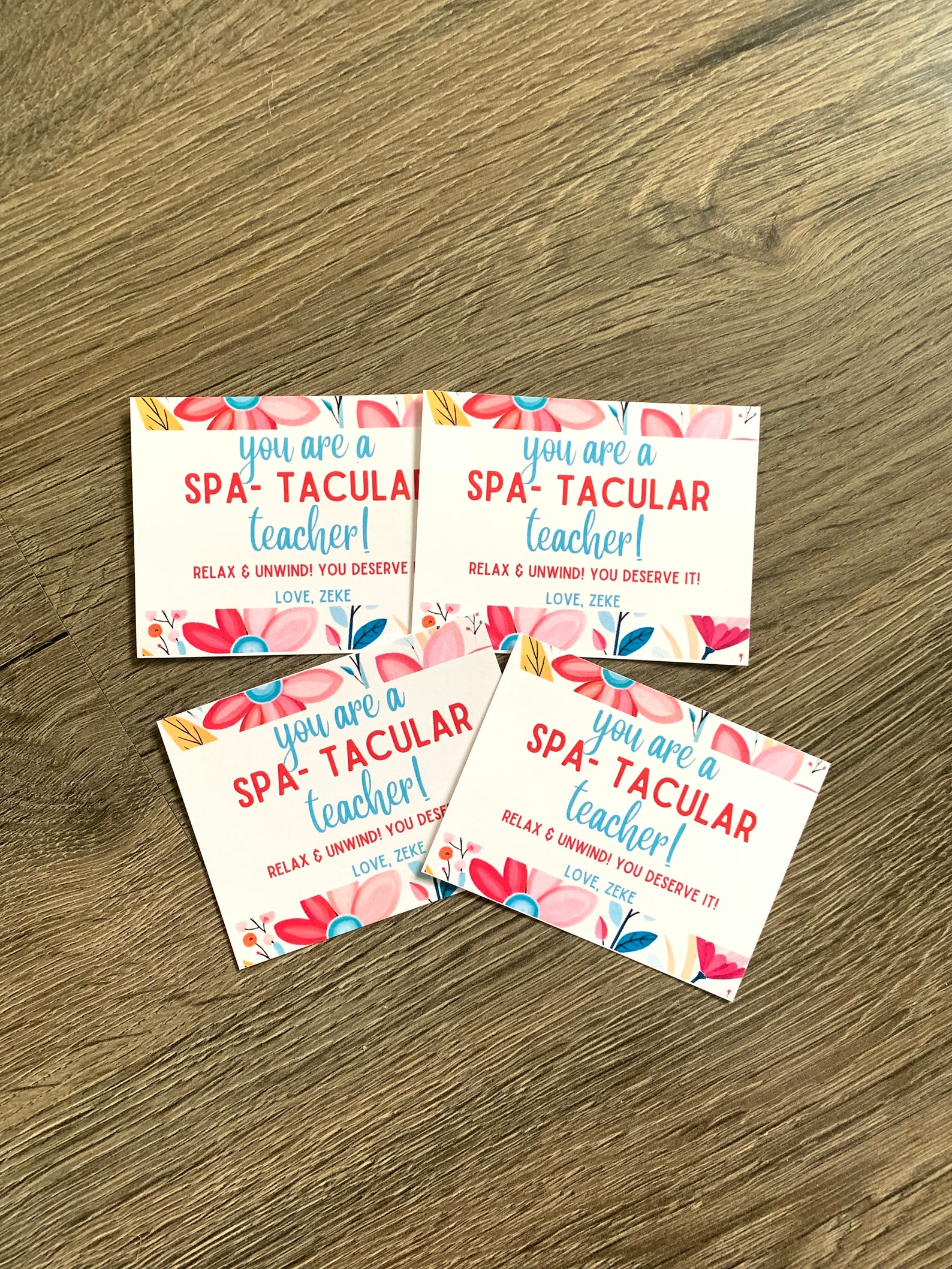 Digital File-- Spa-tacular Teacher Gift Tag - Etsy
