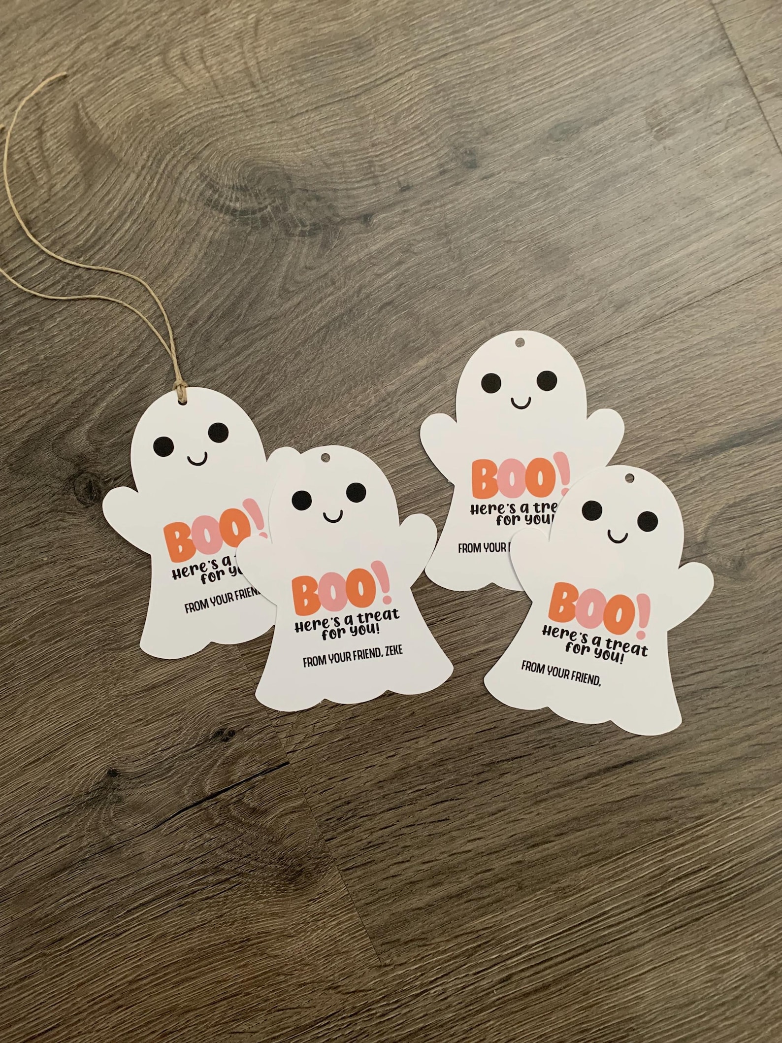 Cute Ghost Tag, Halloween Tag - Etsy