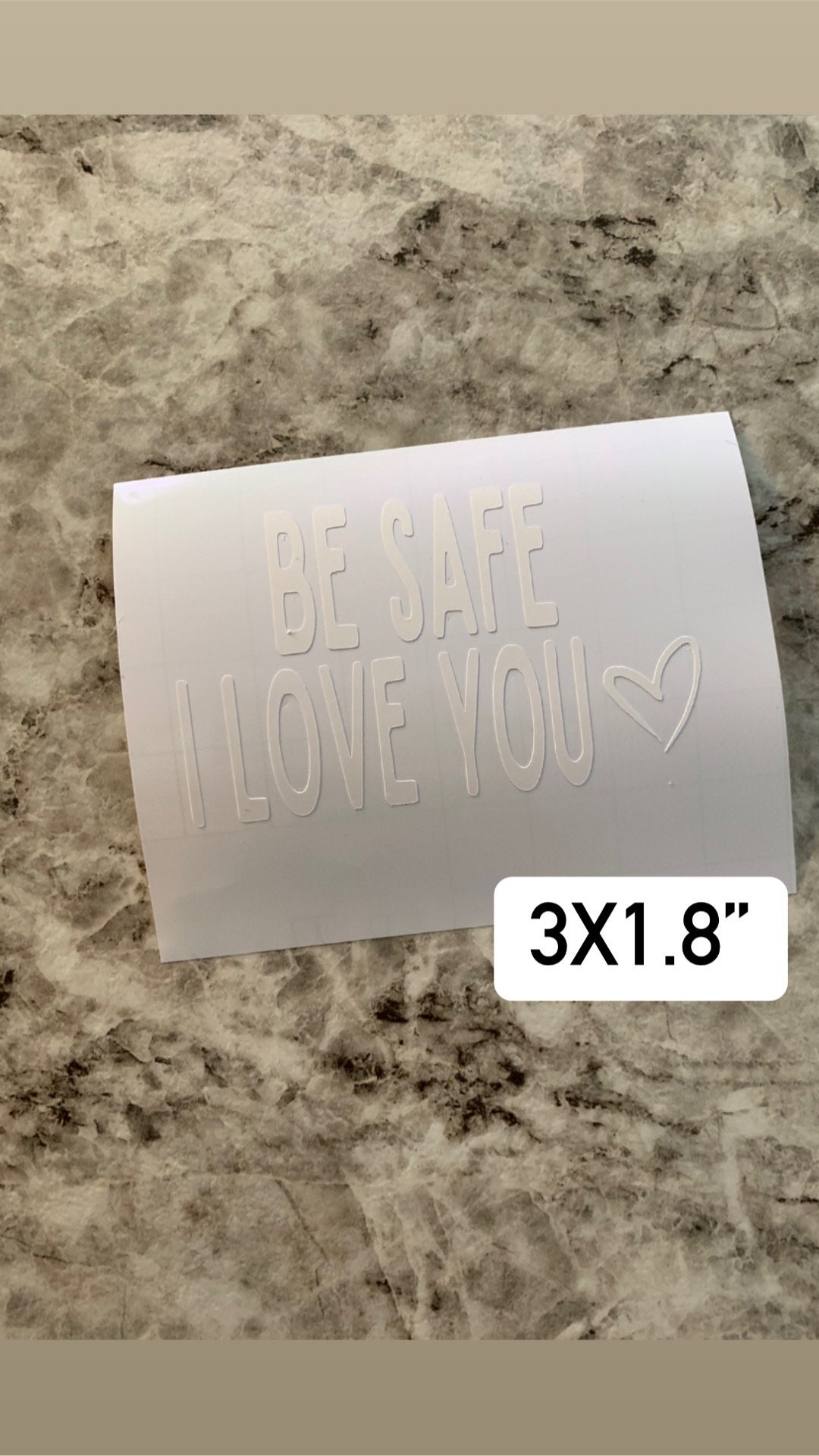 Be Safe- I Love You Decal. - Etsy