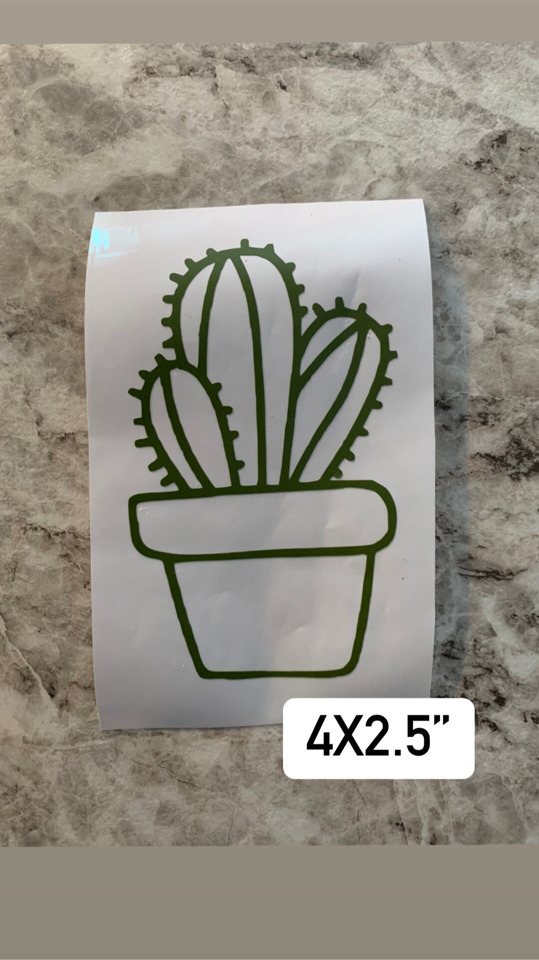 Cactus Vinyl Decal - Etsy