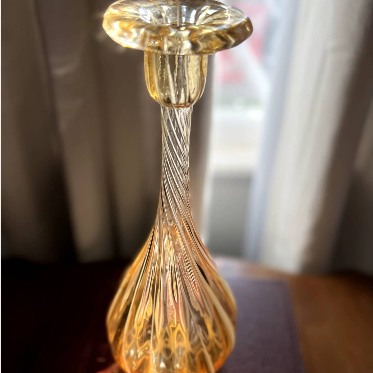 Murano Style Honey Amber Swirled Vase - Etsy