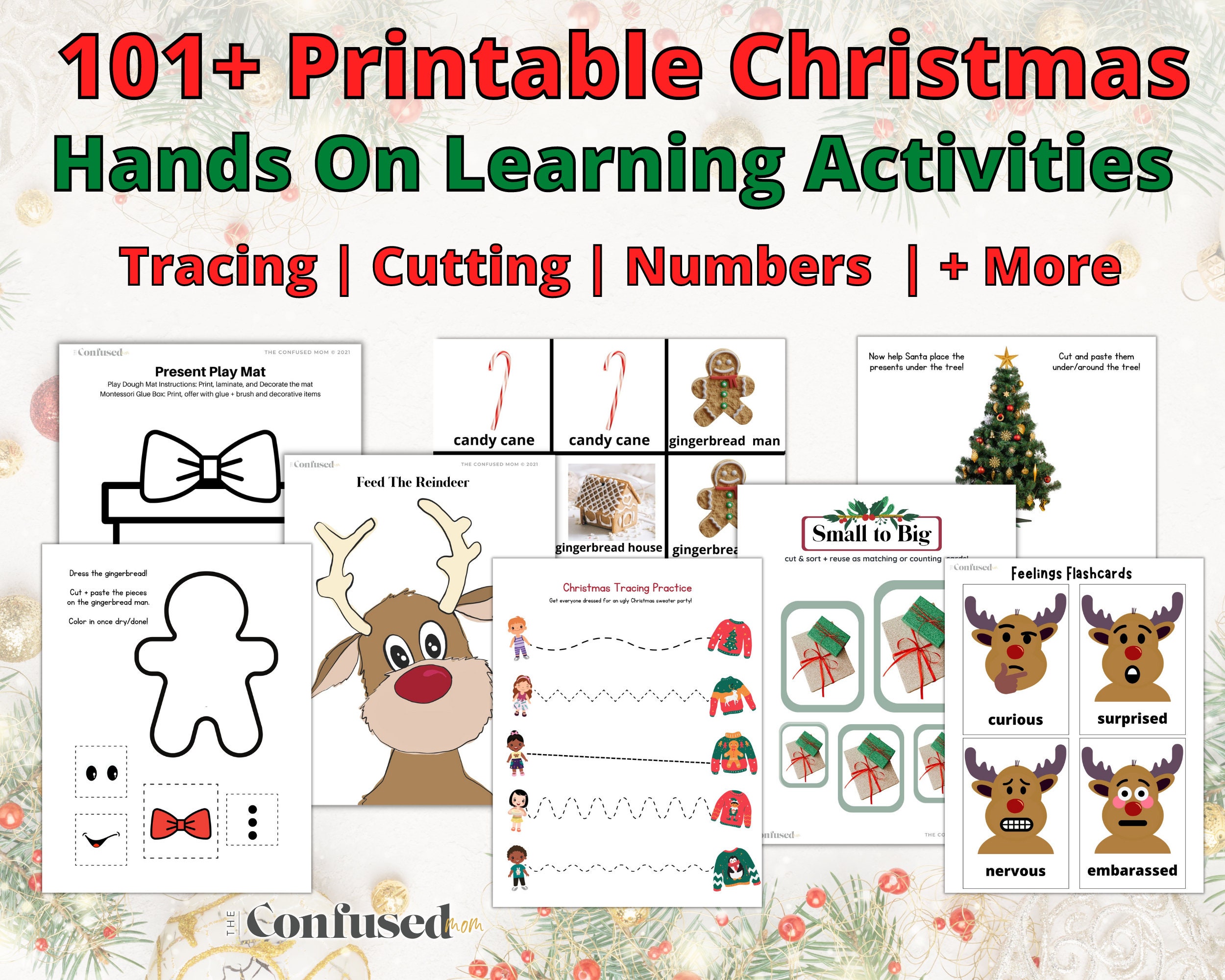 Christmas Preschool Printable Activities for Preschool Toddler Kids ...